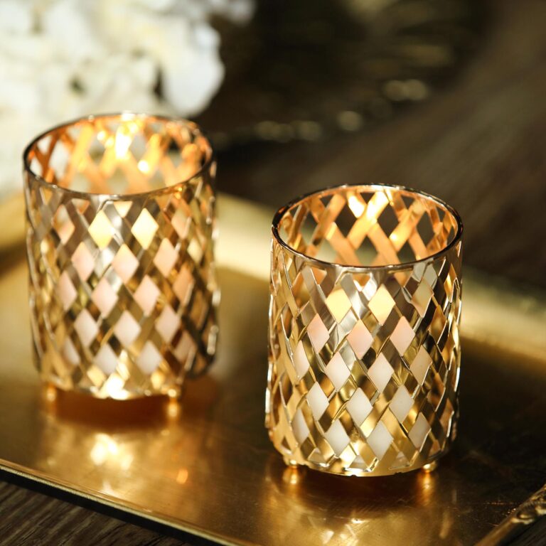 Gold Votive Candle Holders